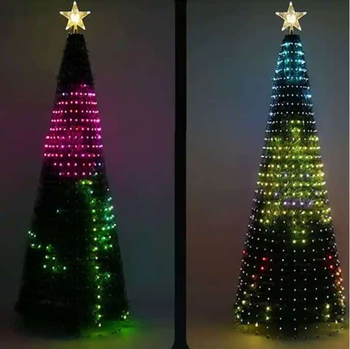Pop Up Christmas Tree Flashing Tinsel | SATYAmarket